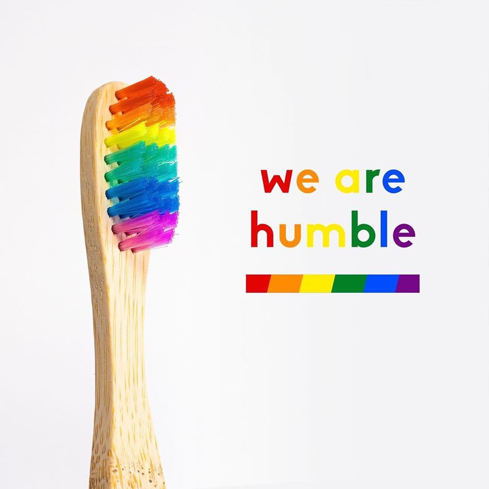 Humble Brush Swedish Bamboo Made Adult Soft Toothbrush Rainbow Limited ...