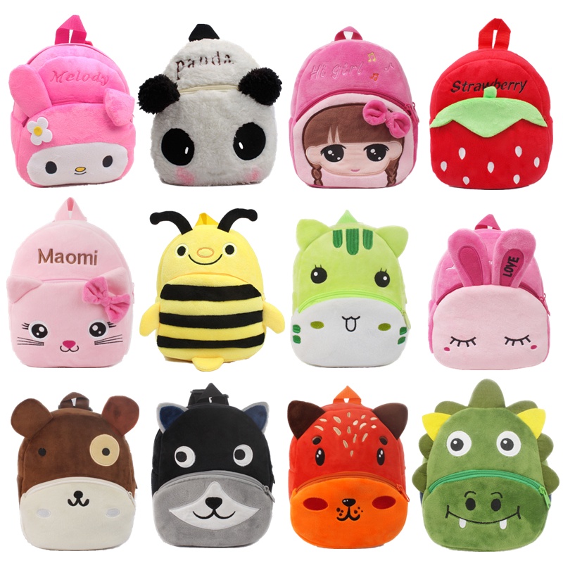 Baby Girls Backpack Kids Cute Plush Backpacks Children School Bags 3D ...