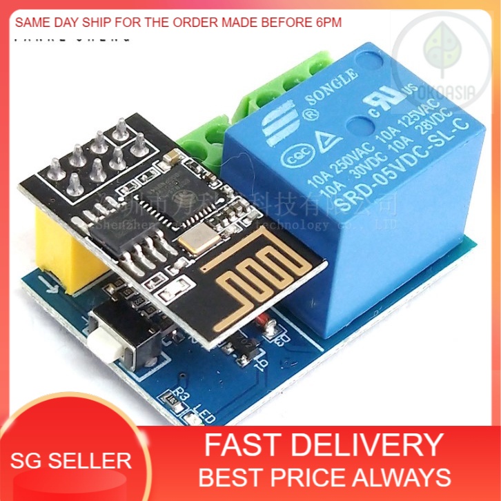 (Ready Stock) ESP8266 ESP-01S Relay module WIFI relay smart socket plus ... (Ready Stock) ESP8266 ESP-01S Relay module WIFI relay smart socket plus ...