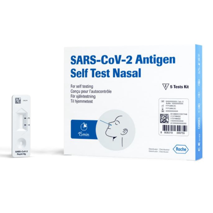 Roche SARS CoV-2 COVID-19 Antigen Rapid Self-Test (ART) (5 kits ...