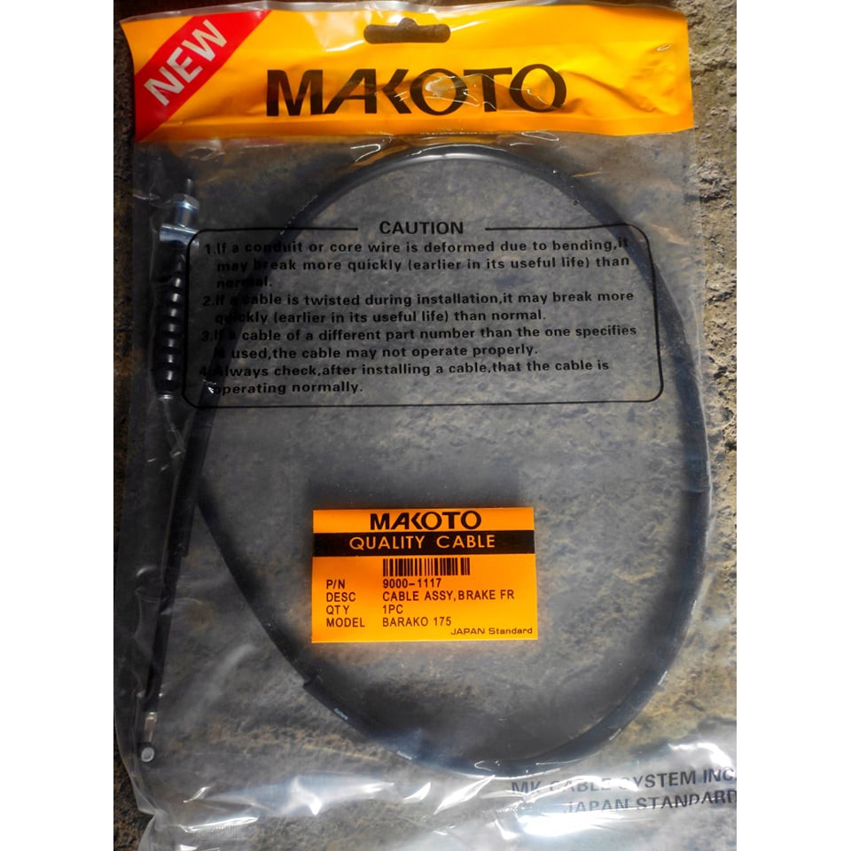 Kawasaki Barako 175 Brake, Clutch, Throttle and Speedometer Cable ...