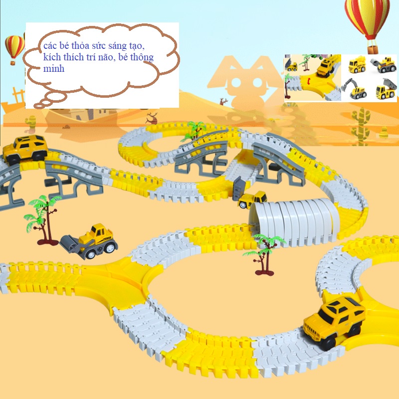 Car track assembly toy set, car track set for children, sliding car ...