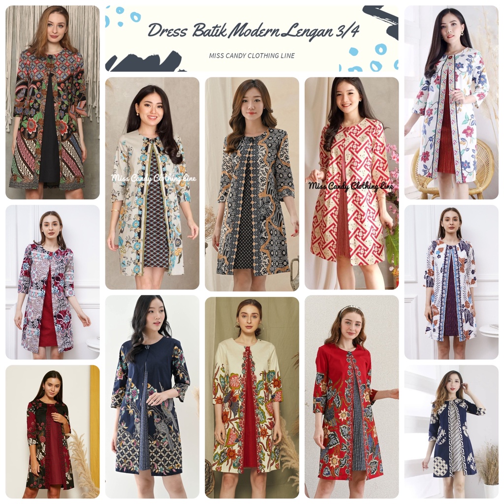 KATUN Modern Batik Dress Women Stretch Cotton Vest Model 252 RM ABO ACI ...