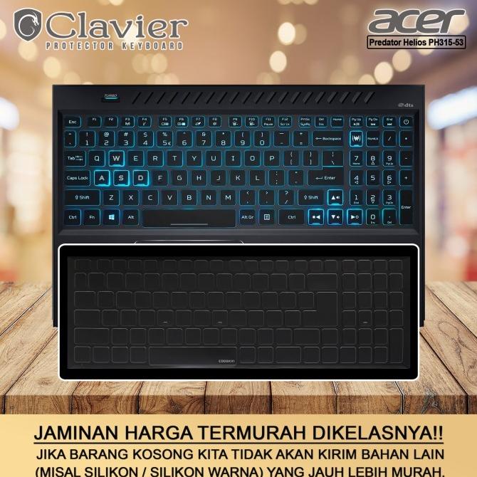 Keyboard Protector Cover Acer Predator Helios 300 PH315-53-7937 75LC ...