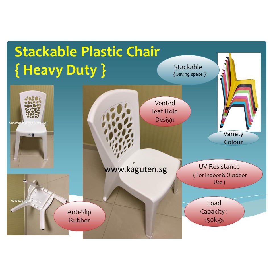 [SG] Heavy Duty Plastic Chair, Restaurant Dining chair, Cafe ...