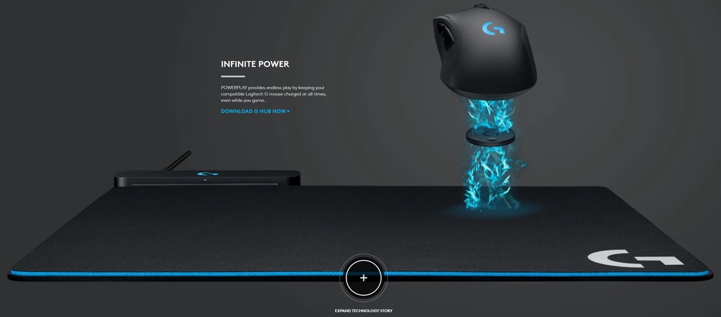 Logitech G Powerplay Wireless Charging System with Lightspeed Receiver ...