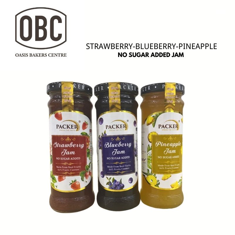 PACKER No Sugar added Fruit Jam Jem Blueberry/Strawberry/Pineapple Jam ...