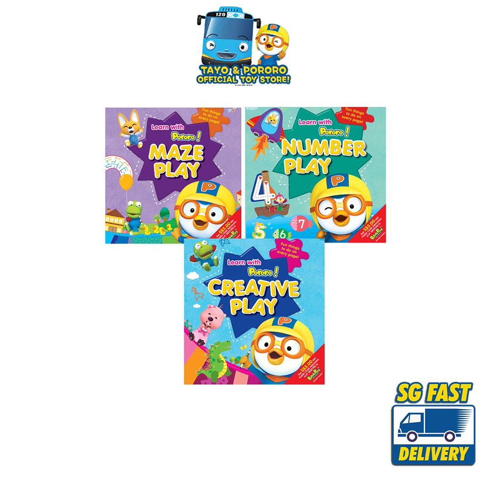 [BUNDLE OF 2] Pororo Play Book Set by Marshall Cavendish, Educational ...