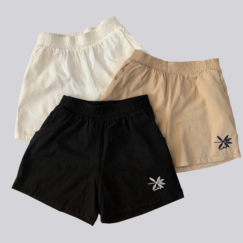 Thong shorts_super hot floral embroidered thong shorts with elastic ...