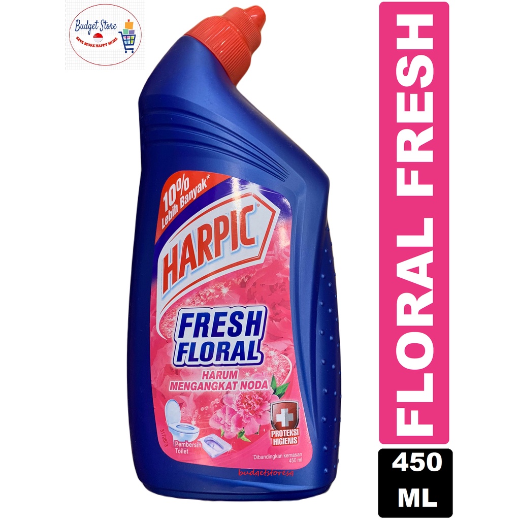 Harpic Toilet Cleaner Floral Pink - 450ml | Shopee Singapore