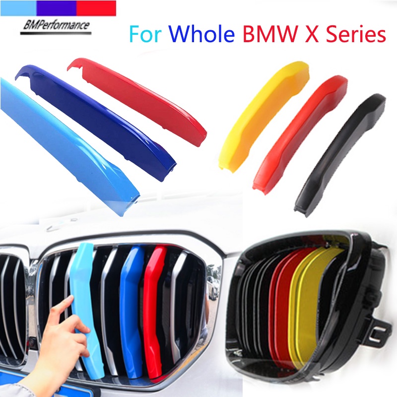 3pcs Car Racing Front Grille Trim Strips For BMW X1 E84 F48 X2 F39 X3 ...