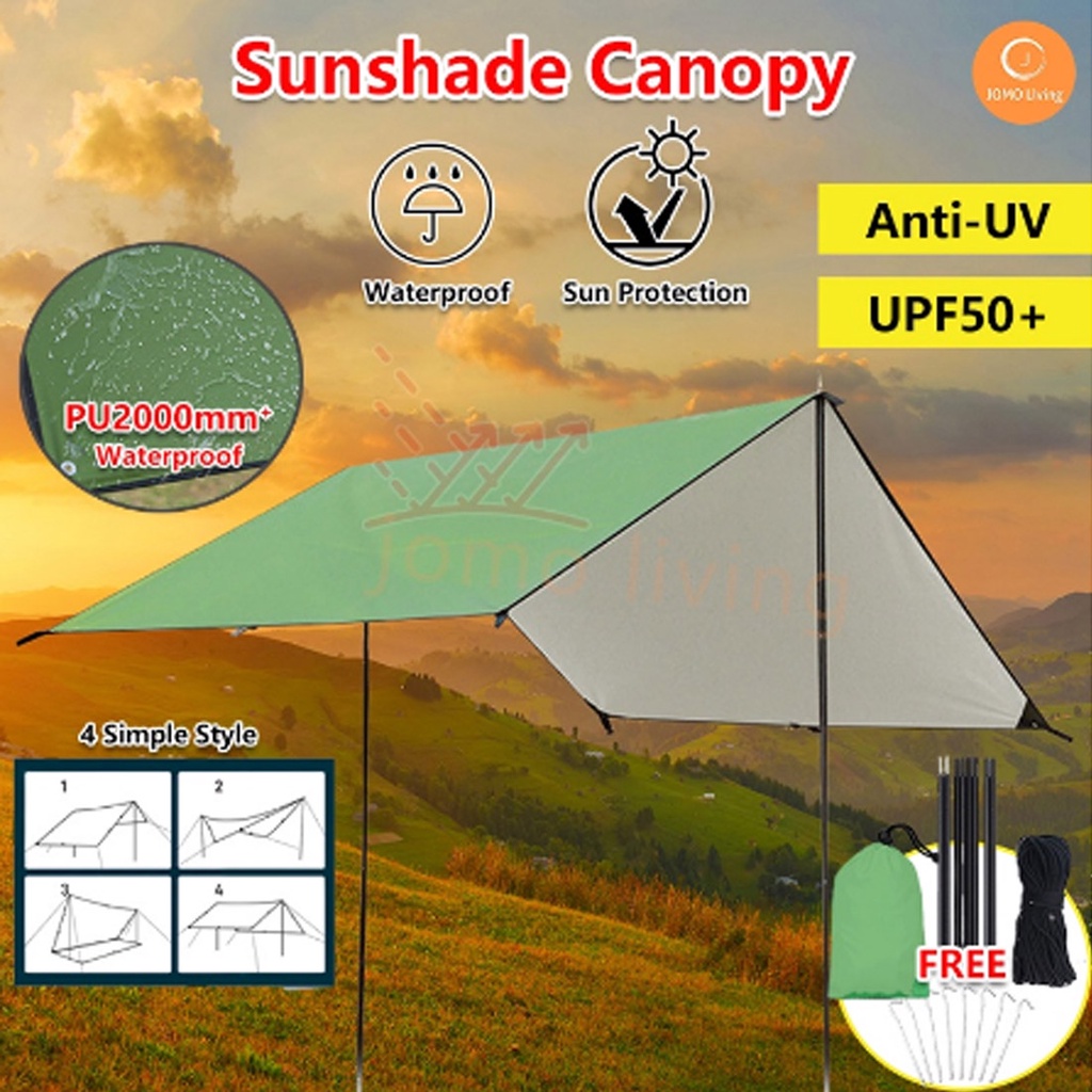 [ Available ] Outdoor Flysheet Tent Shelter Sun Shade Canopy Tent ...