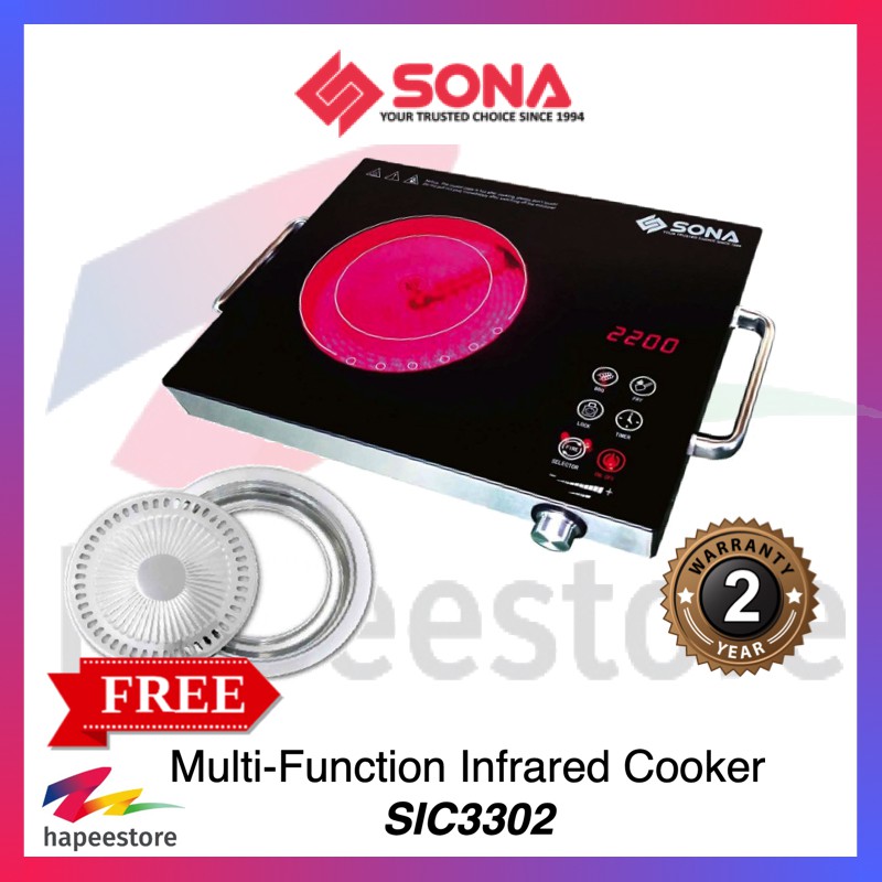 SONA Multi-Function Infrared Cooker SIC 3302 SIC3302 (2 Years Warranty ...