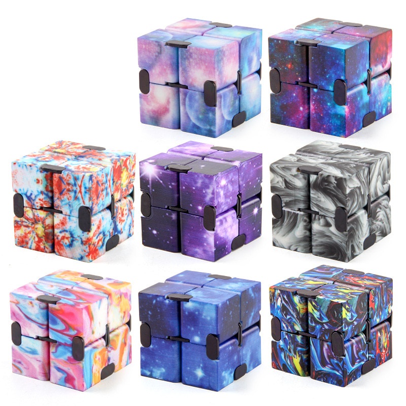 2021 infinity cube galaxy fidget toy anti stress relief hand flip cube ...