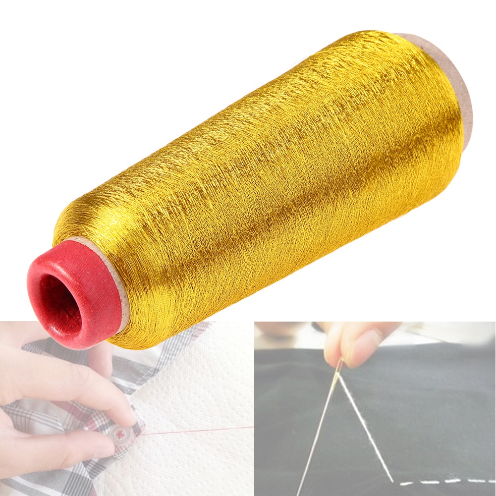 30% 3000M Gold/Silver Cross-stitch Embroidery Threads Garment Sewing ...