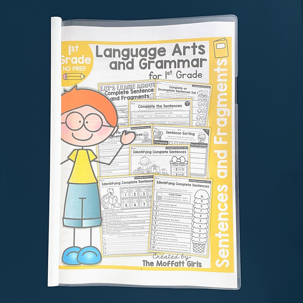 Educational Children Learn English Homework Grammar Bundles G1 Sentence ...