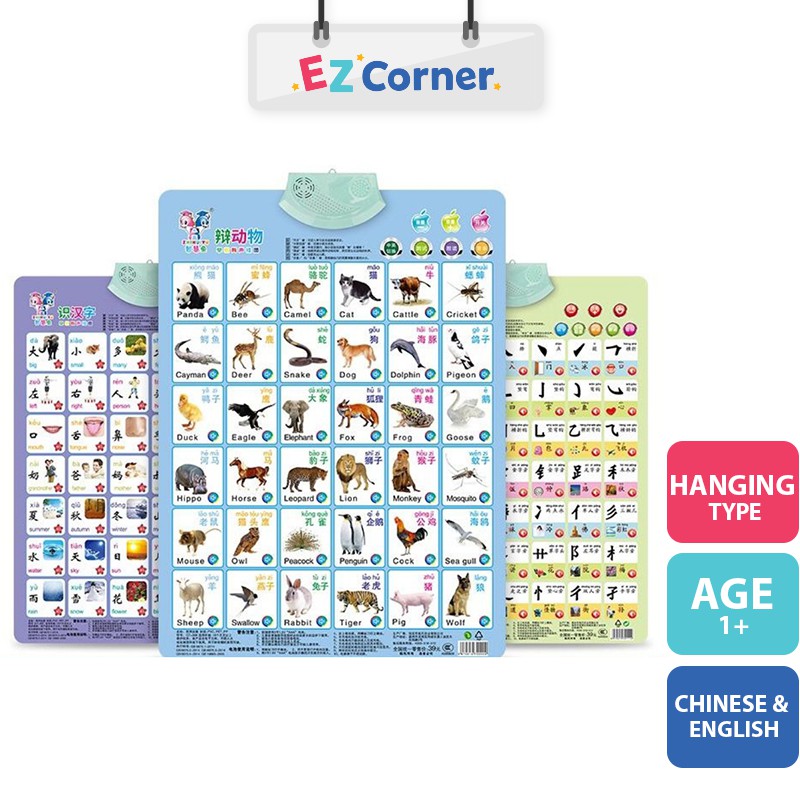 EZCORNER Baby Education Learning Machine Alphabet Music Wall Hanging ...