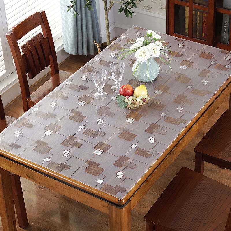 PVC Transparent Coffee Table Mat Tablecloth Waterproof Soft Glass ...