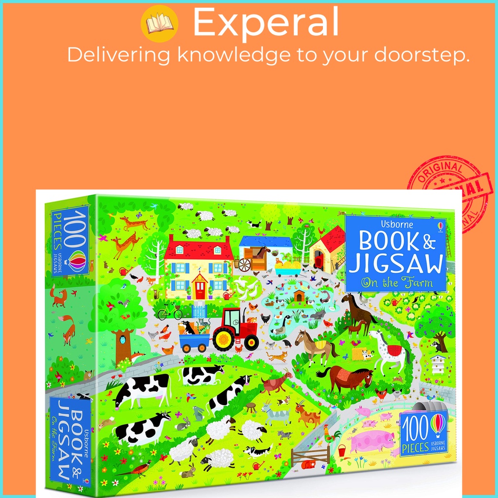 An Usborne Jigsaw with a Book: On the Farm | Shopee Singapore