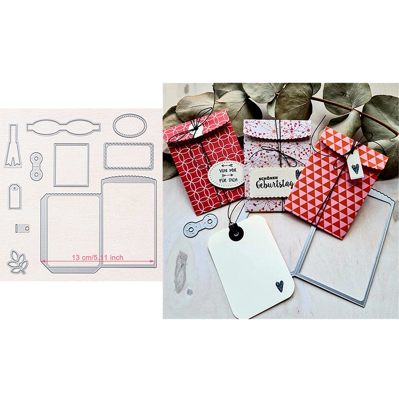 Mini Pocket Envelope Cutting Dies Carbon Steel Mini Memories Stencil ...