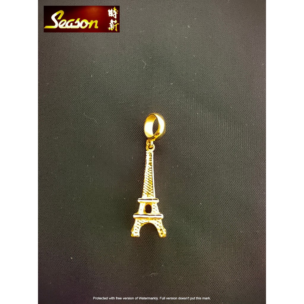 Loket Emas 916 Eiffel Tower / 916 Gold Pendant 2.86G | Shopee Singapore