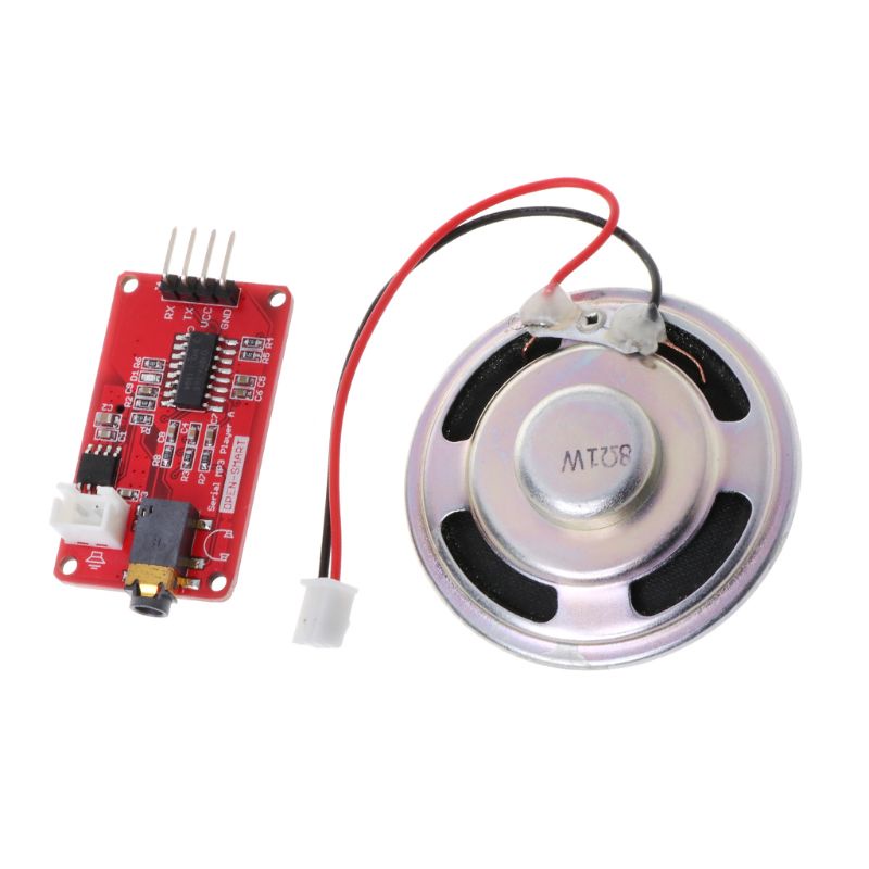RR UART Serial MP3 Music Player Module With Speaker Monaural Amplifier ...