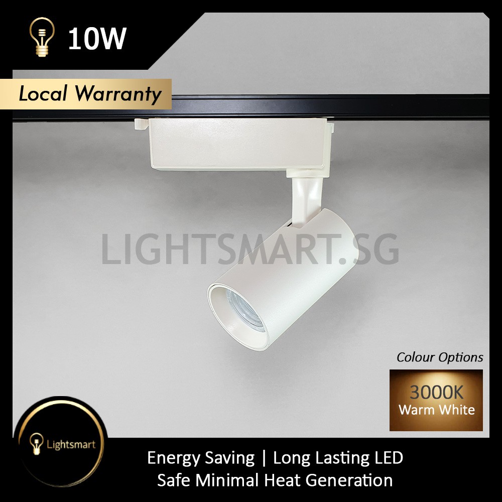 White LED Stylish Track Light 10W COB (3000k Warm White) Track Light ...