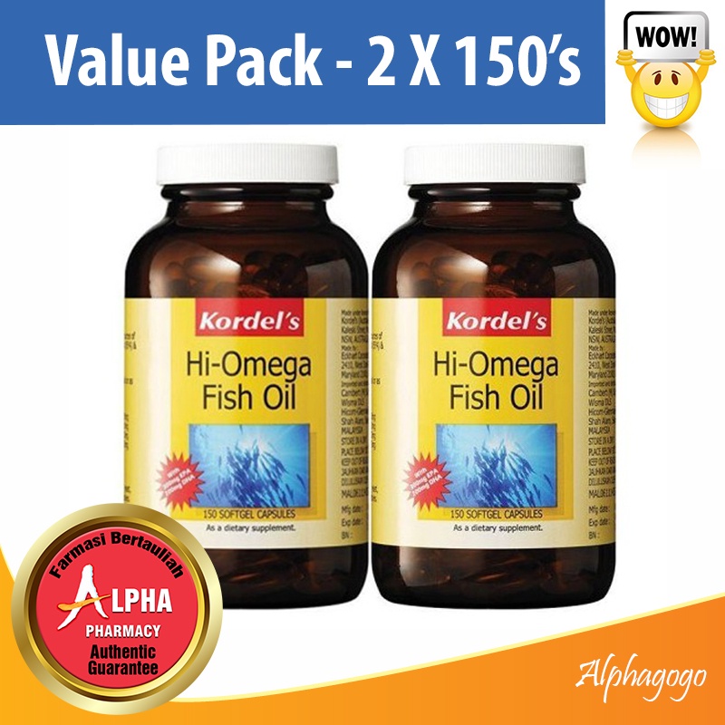 Kordel's Hi-Omega Fish Oil (2 x 150's) | Shopee Singapore