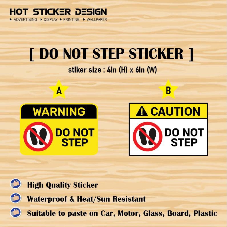 DO NOT STEP Sign Sticker 请勿踩贴纸/ window sticker/ glass door sticker ...