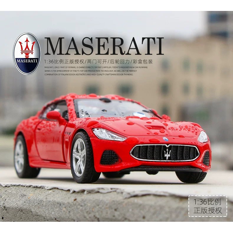 1:36 Scale Maserati GT Sports Car Diecast Car Model Toy With Pull Back ...