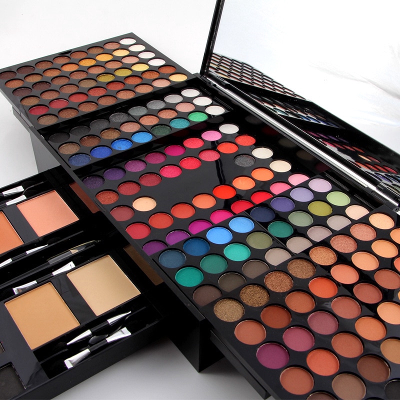 180 Colors Miss Rose Eyeshadow Makeup Set Matte Shimmer Professional ...