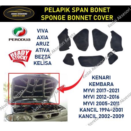 Perodua Pelapik Span Bonet Front Sponge Bonnet Cover Myvi/Kelisa/Viva ...