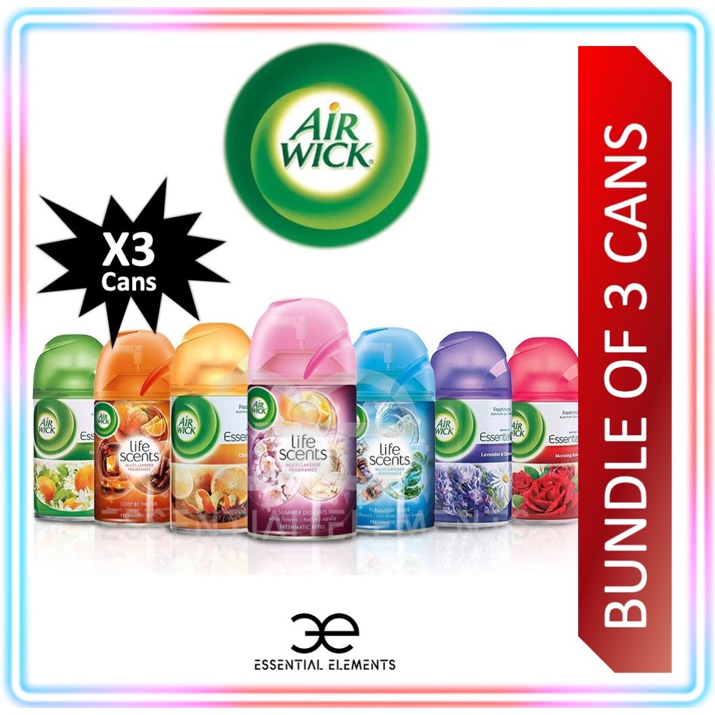 [BUNDLE OF 3 CANS] AIR WICK Automatic Spray Refill 250ml AIRWICK ...