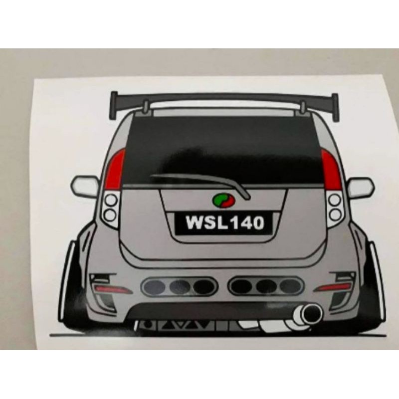 Perodua Myvi Rocket Bunny Sticker Ready No Plate | Shopee Singapore