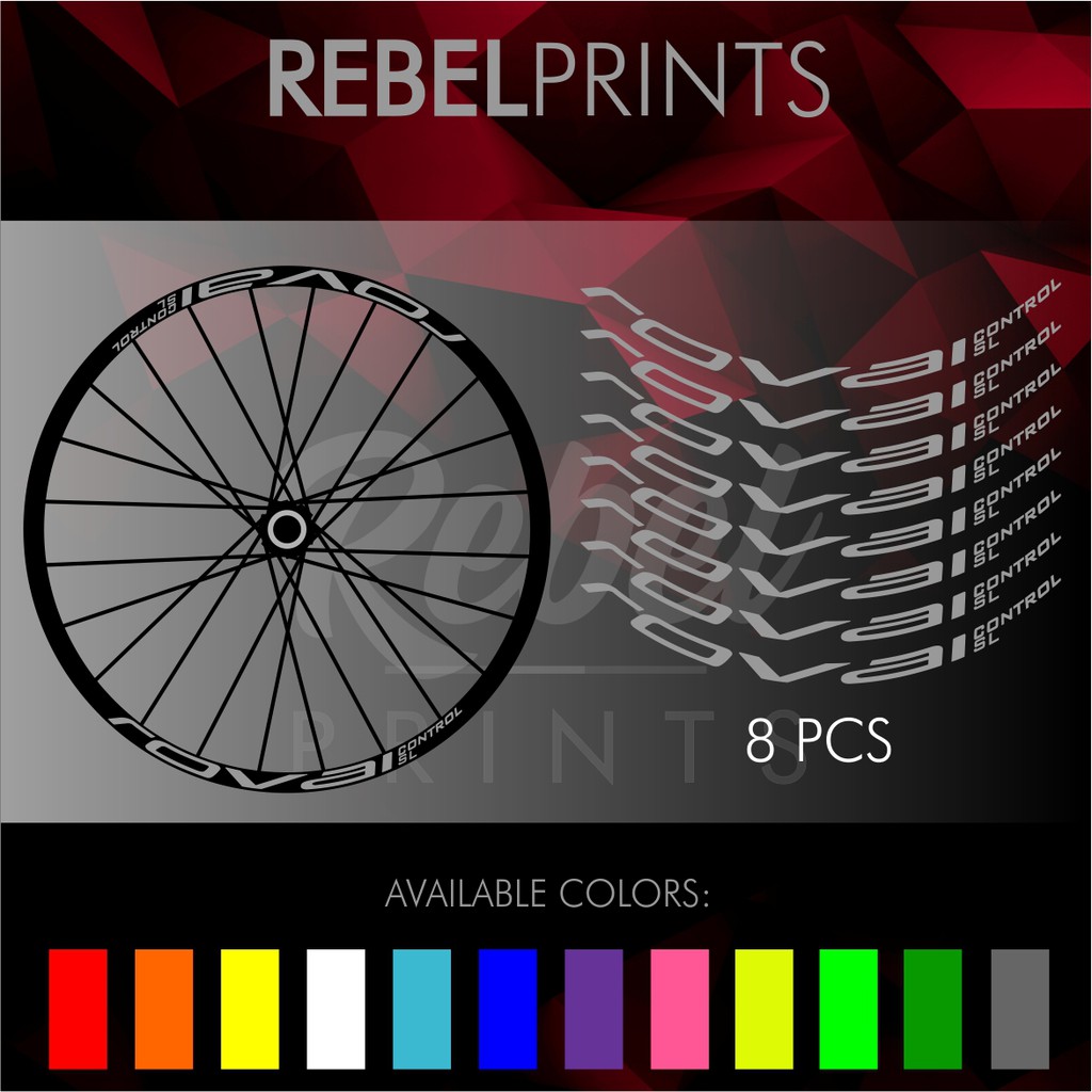 ROVAL CONTROL SL Custom Wheel Rim Decal Stickers for Mountain Bike Road ...