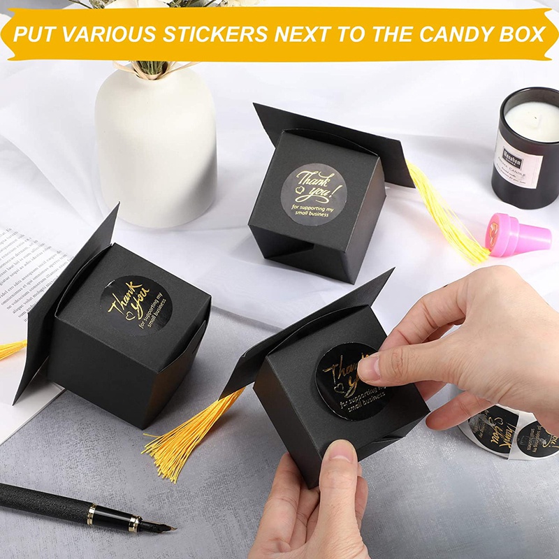 Graduation Decorations 50PCS Graduation Candy Box DIY Grad Cap Box for ...