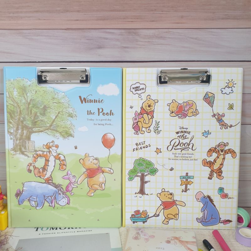 Disney A4 Folder Danish Signed Board Winnie The Pooh Eeyore Piglet ...
