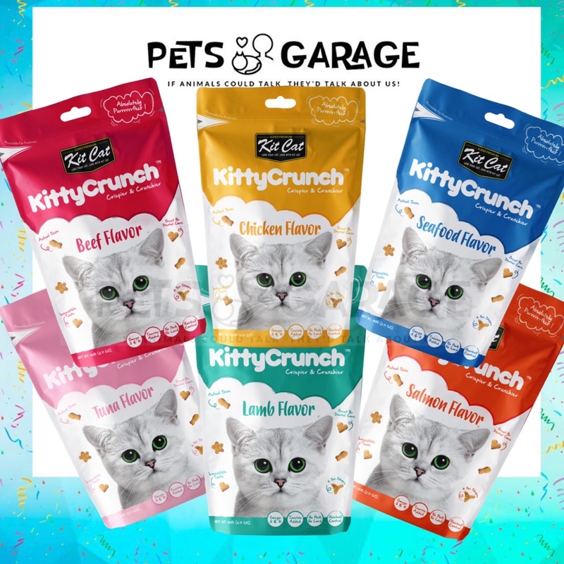 (WHOLESALE) Kit Cat Kitty Crunch / Kit Cat Breath Bites Cat Treats 60g ...