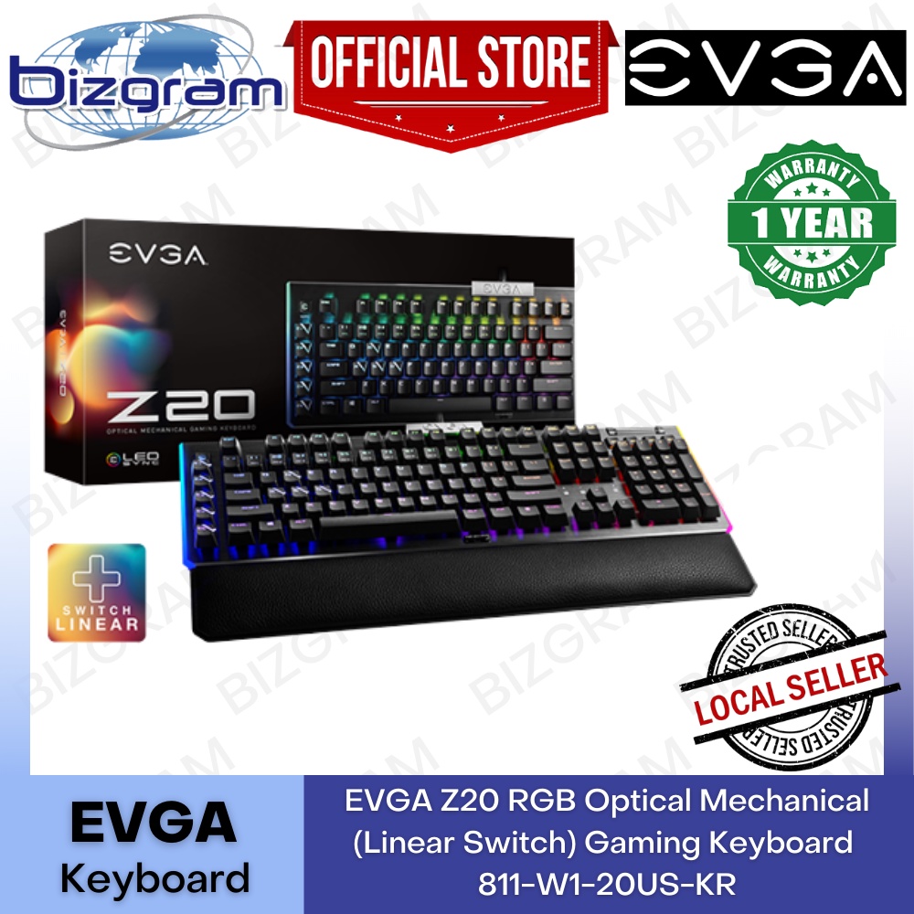 EVGA Z20 RGB Optical Mechanical (Linear Switch) Gaming Keyboard 811-W1 ...