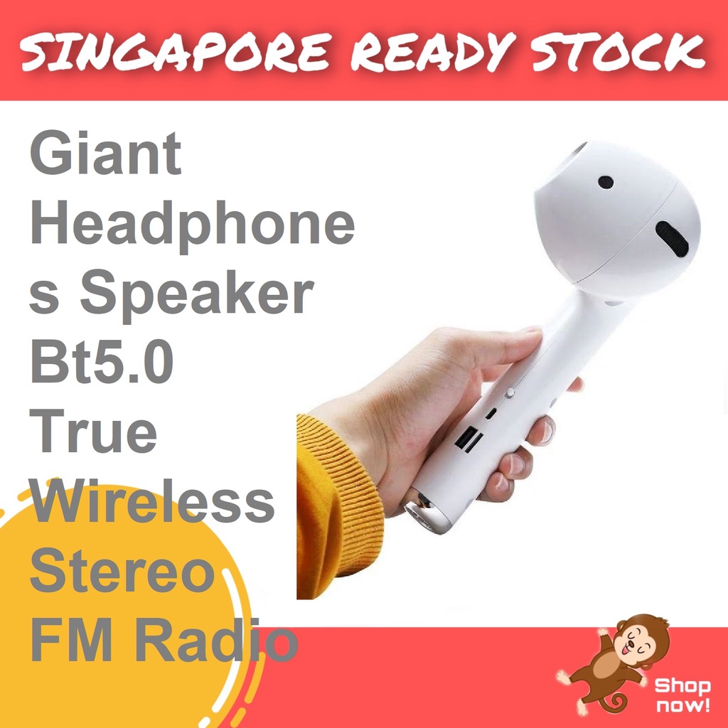 Giant Air Headphone Pods Speaker Pro Oversized Bluetooth Headset Audio ...