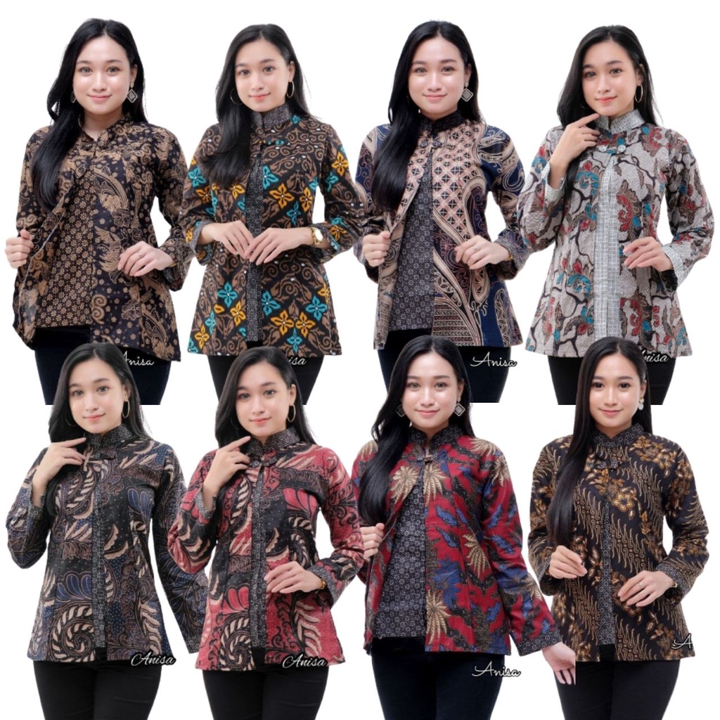 Top BATIK BLOUSE Uniform BATIK SOLO BATIK Clothes Office Women BD 110 ...