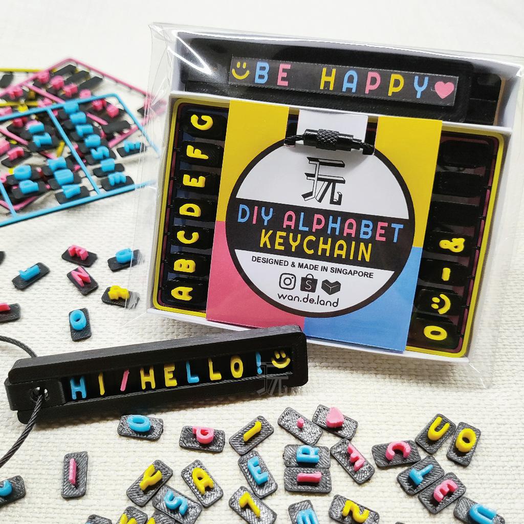 🇸🇬 DIY Alphabet Keychain - 🎁 Unique 3D Printed Meaningful Gift Perfect ...