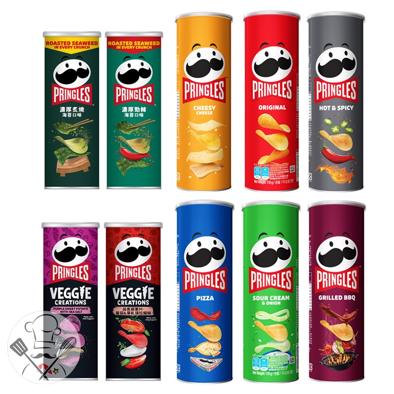 Pringle Potato Chips 110g/Vegetable 97g/Thick Flavor 97g Original ...