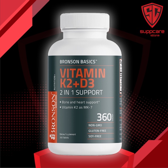 Vitamin K2 PLUSH D3 | Bronson Basics Vitamin K2 + D3 (MK7) [90MCG ...