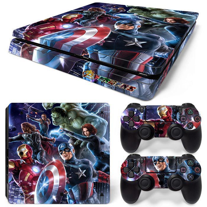 PS4 Slim Waterproof Sticker Game console body sticker Marvel Spider-Man ...