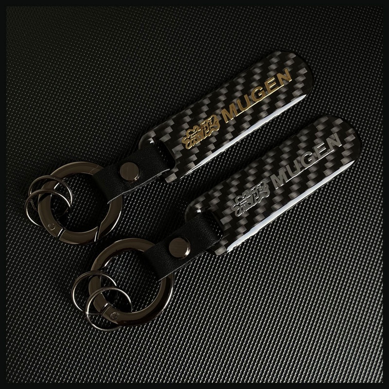 Carbon Fiber Car Keychain Keyring Key Holder For Honda Mugen Power ...