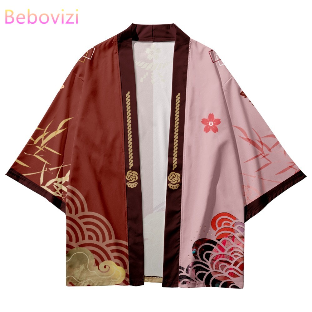 Women Men Harajuku Japanese Fashion Streetwear Cardigan Yukata Cosplay ...