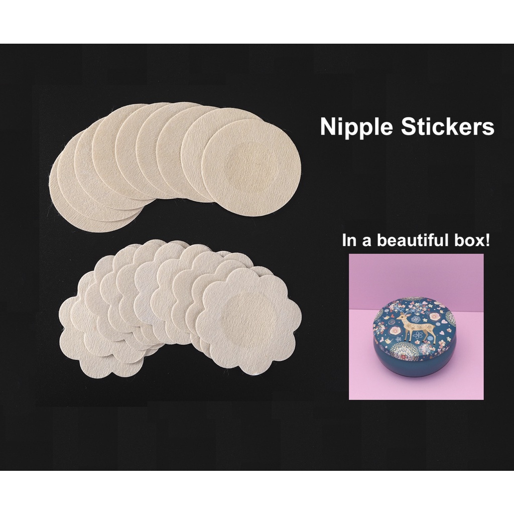 (8 types)💓10pc Unisex Invisible Bra Breast Sticker Nipple Covers ...