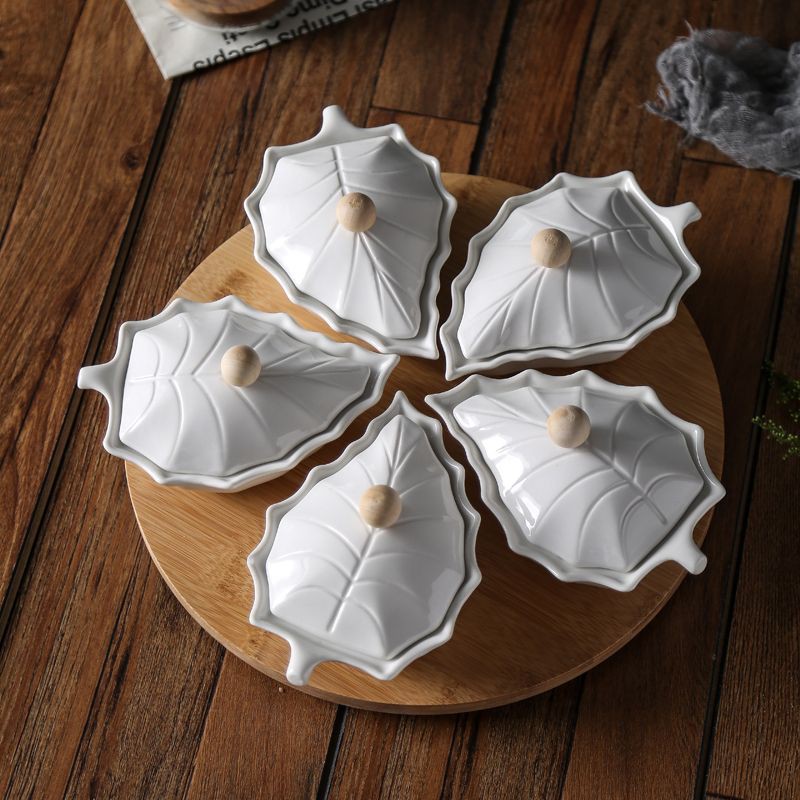 Set OF CERAMIC JAM POT WITH CIMI DECOR ROTARY WOODEN TRAY WITH XTRA ...