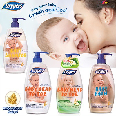 Drypers Head to Toes / Shampoo / Baby Bath 750ml | Shopee Singapore